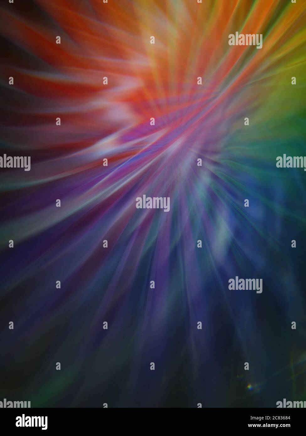 Vertical shot of intersecting refracted light layers, texture of ...