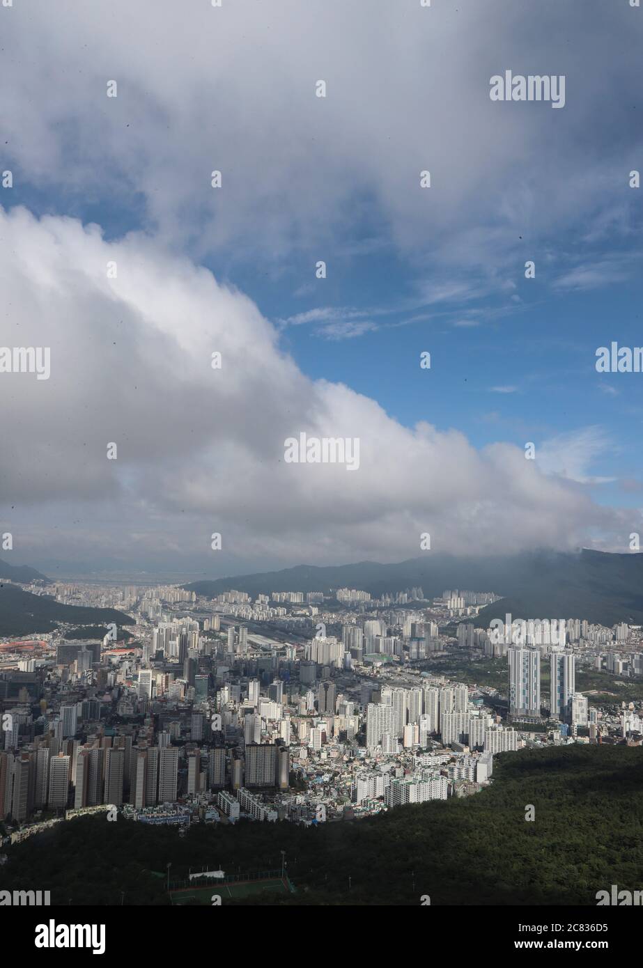 21st July, 2020. Clouds cast over Busan Clouds are cast over South ...