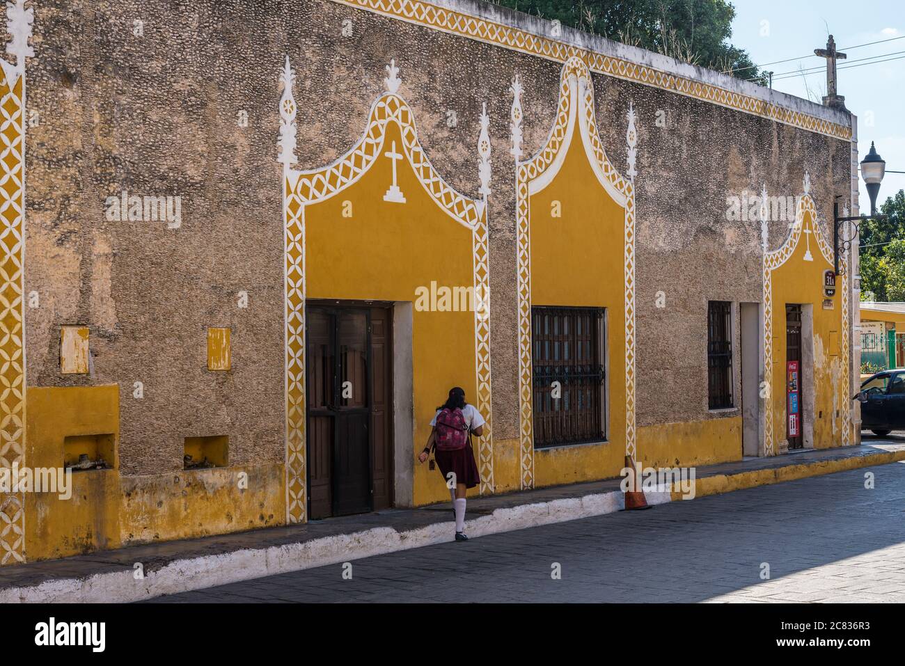Yellow buildings in Izamal, Yucatan, Mexico, known as the Yellow Town ...