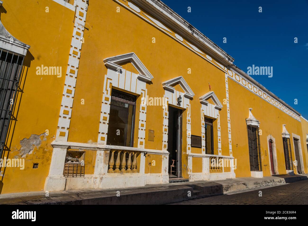 Yellow buildings in Izamal, Yucatan, Mexico, known as the Yellow Town ...