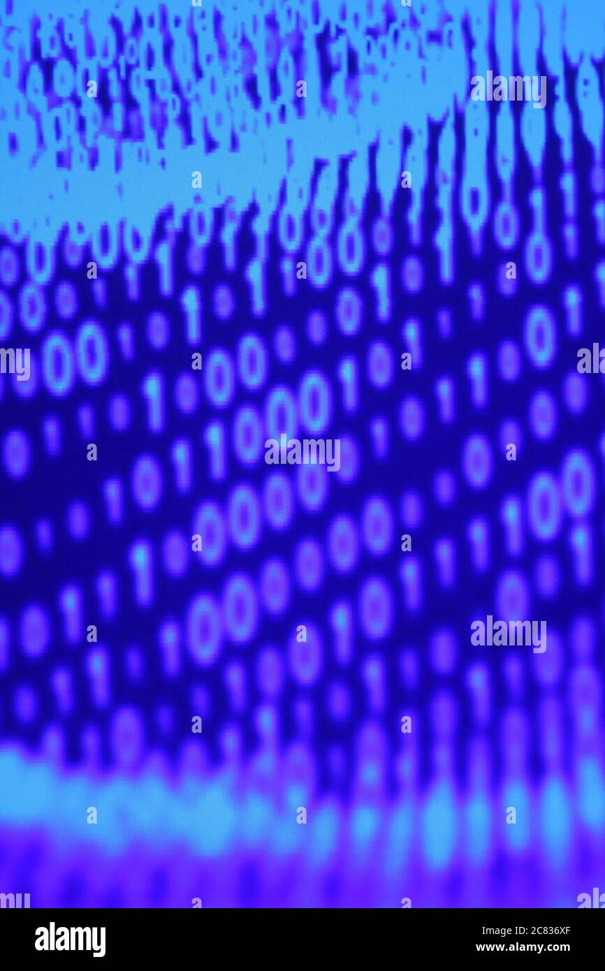Blurred digital background, numbers on a screen Stock Photo - Alamy