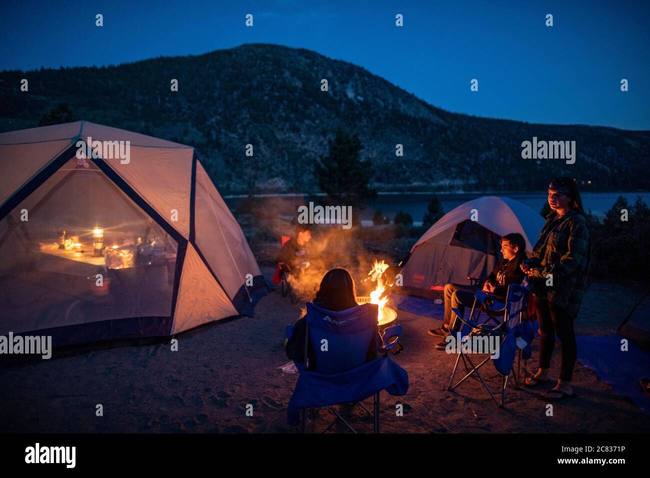 June lake beach campground hi-res stock photography and images - Alamy