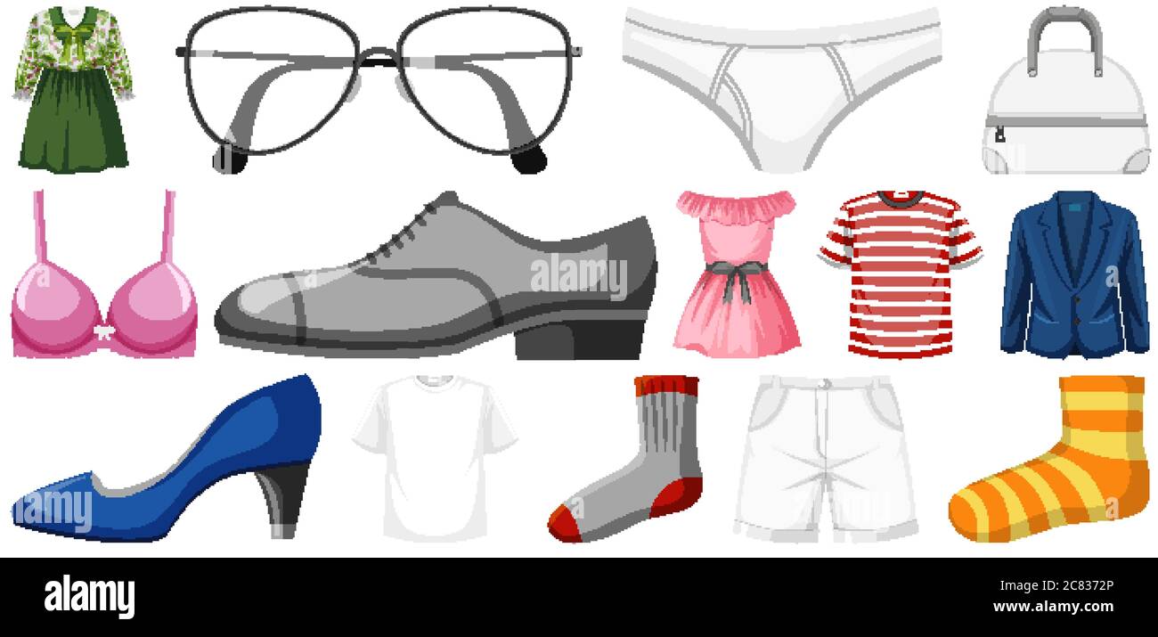 Set of costume objects illustration Stock Vector Image & Art - Alamy