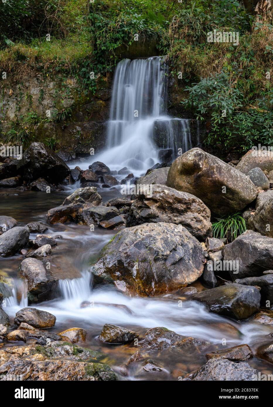 Beautiful waterfall nature landscape Stock Photo - Alamy