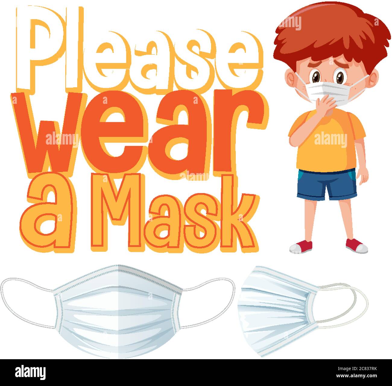 Please wear a mask sign illustration Stock Vector Image & Art - Alamy