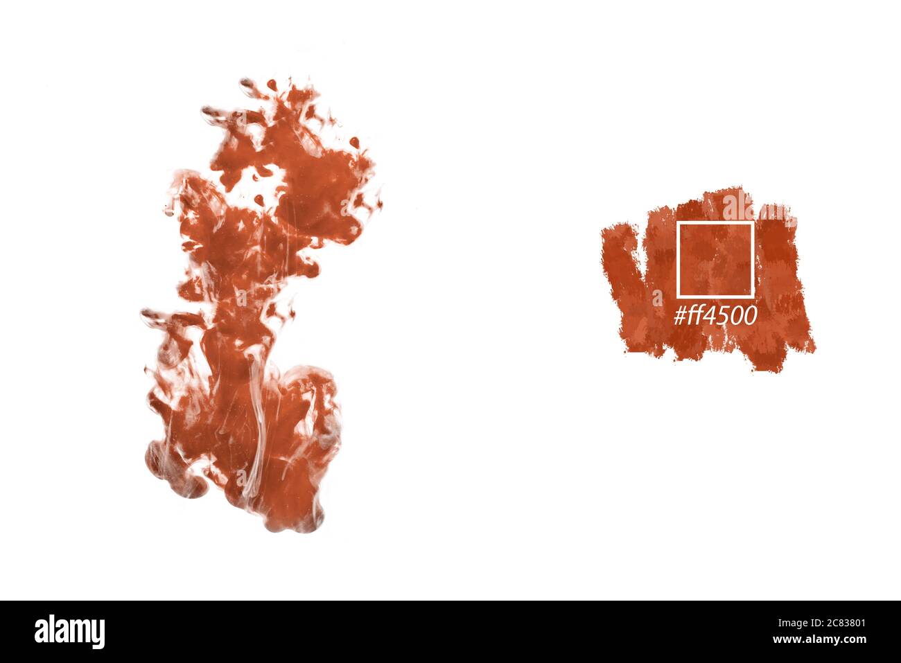 2020 color trend of the year, lush lava red liquid water colour Stock ...