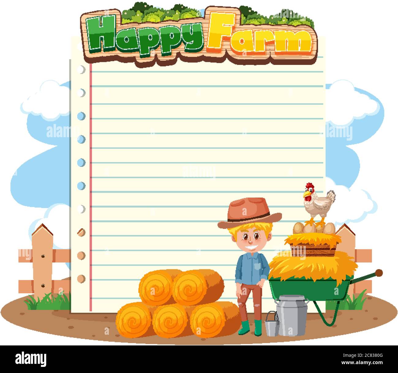 Border frame template with gardening theme background illustration ...