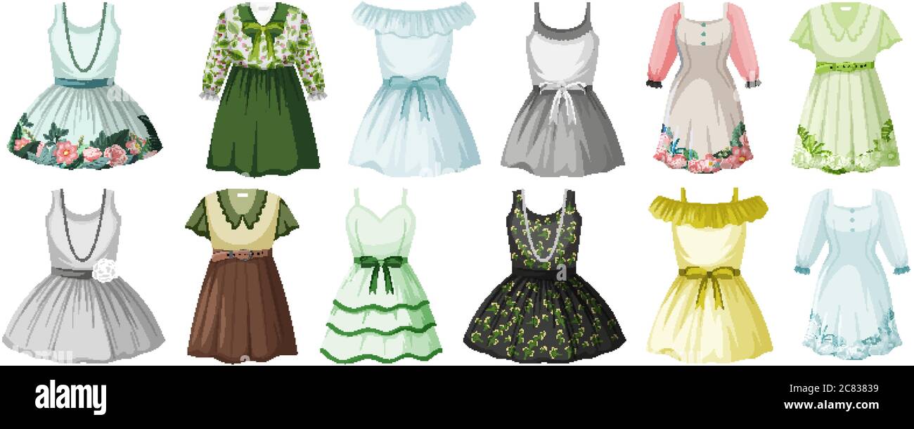 Set of costume objects illustration Stock Vector Image & Art - Alamy