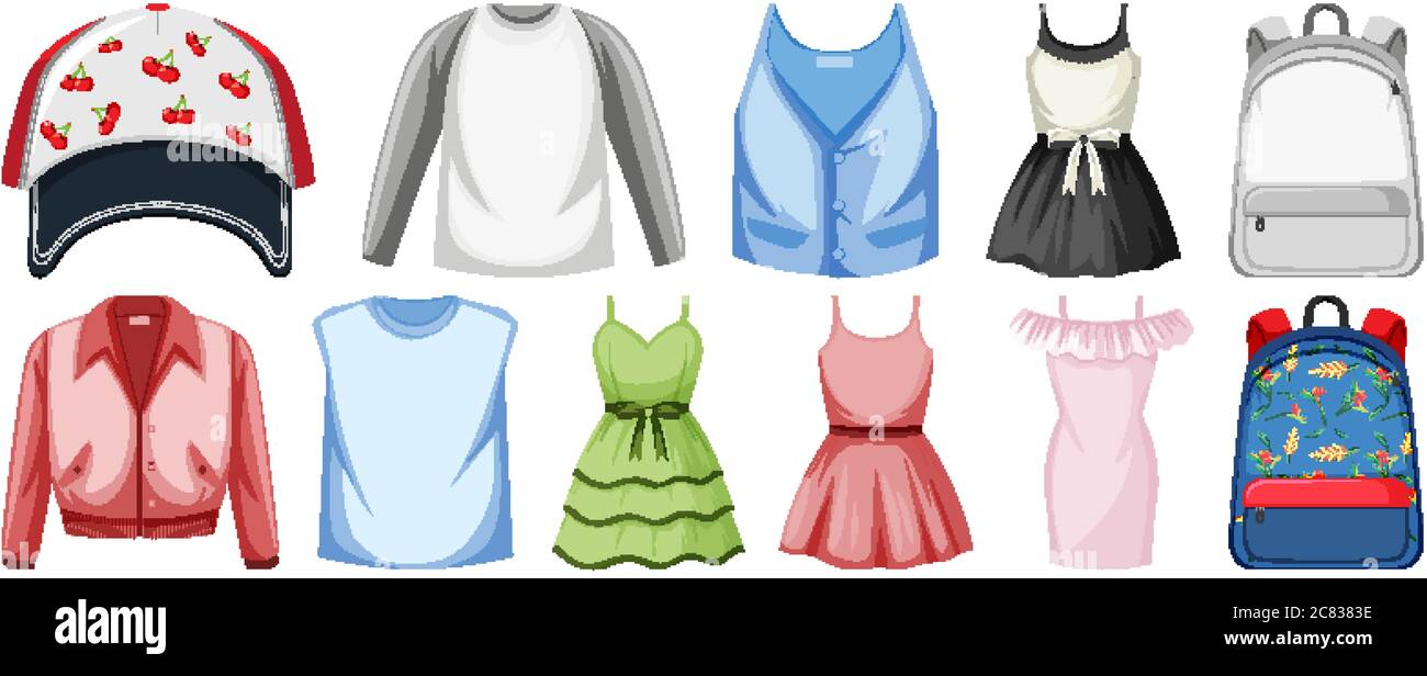 Set of costume objects illustration Stock Vector Image & Art - Alamy