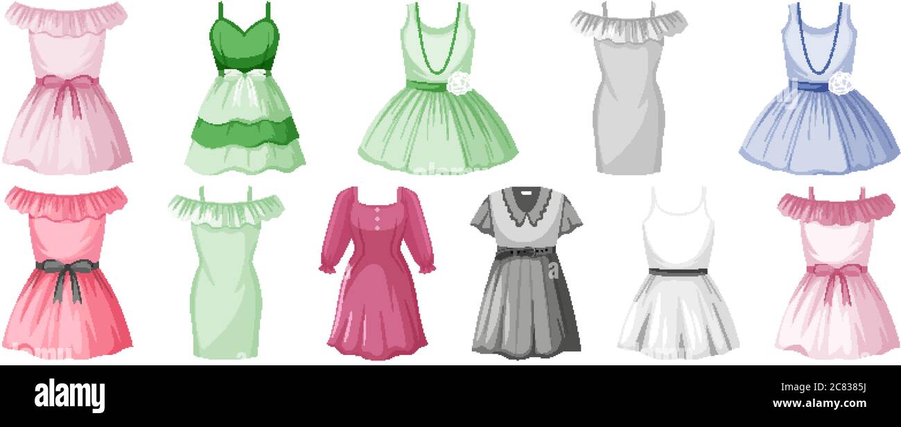 Set of costume objects illustration Stock Vector Image & Art - Alamy