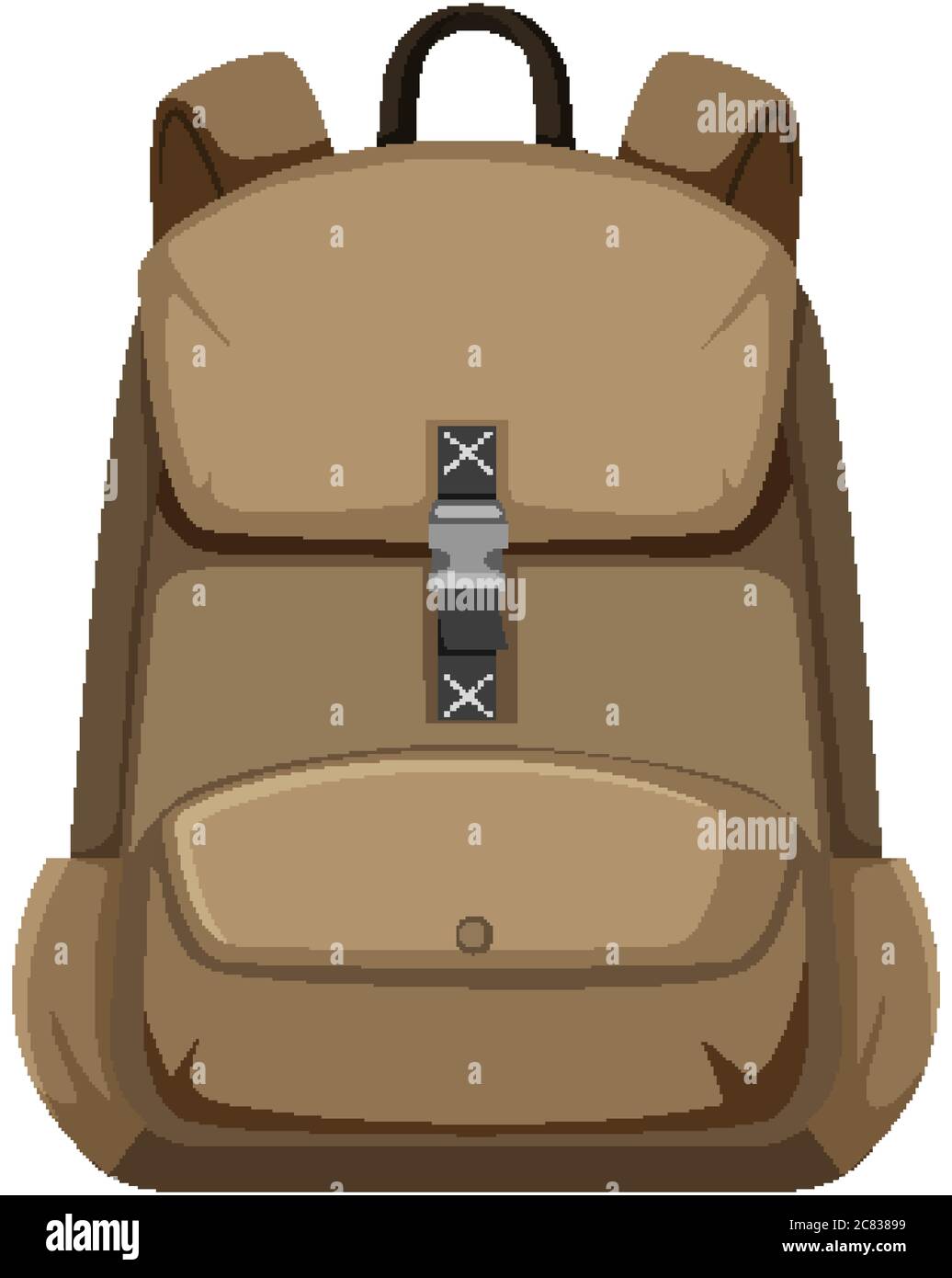 Isolated backpack on white background illustration Stock Vector Image ...