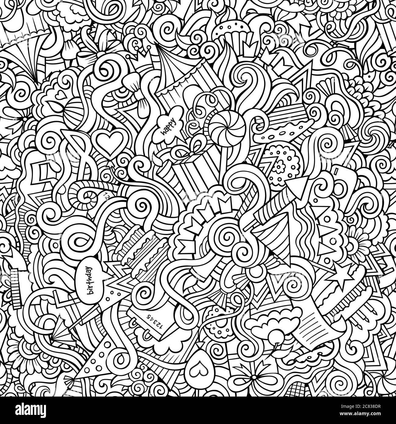 doodles hand drawn holiday seamless pattern Stock Vector Image & Art ... doodles hand drawn holiday seamless pattern Stock Vector Image & Art ...