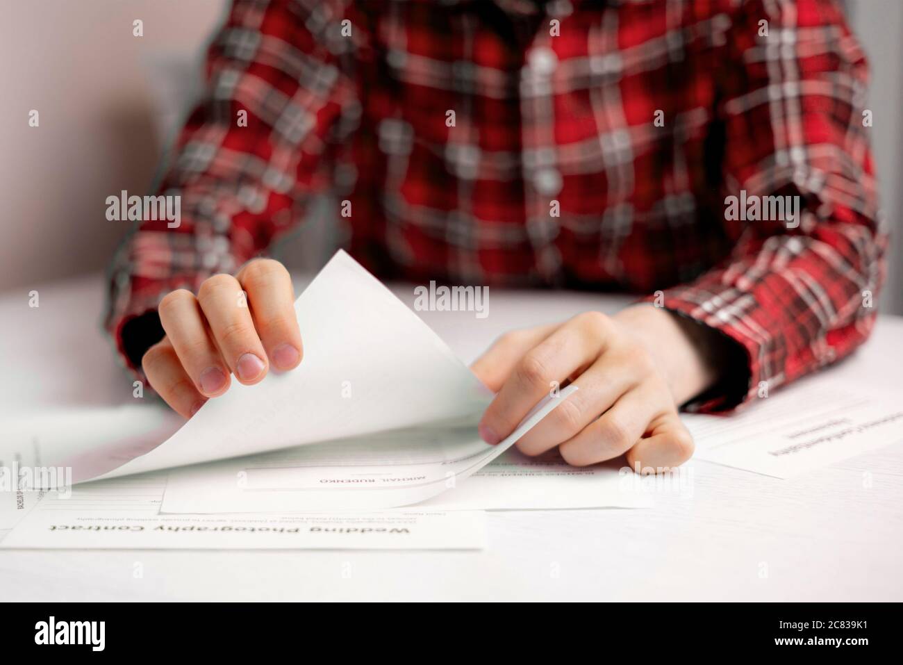 Office Holding Stack Paper High Resolution Stock Photography and Images ...