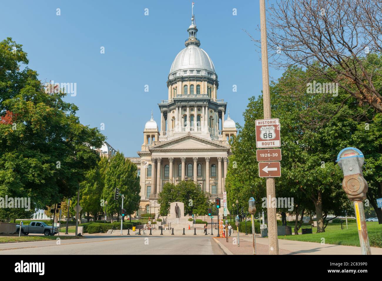Springfield, Illinois, USA - September 1 2015; Illinois State Capitol ...