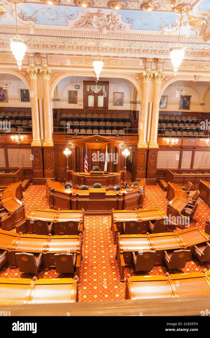 Springfield USA - September 1 2015; Senate Chamber meeting room in ...