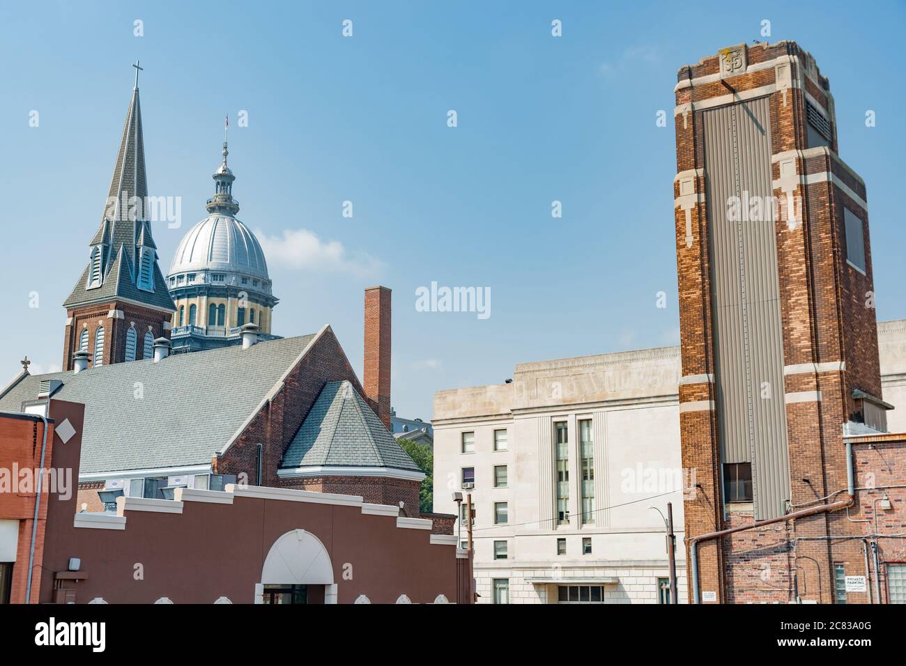 Interesting selection in skyline of gables, rooflines, spire and domes ...