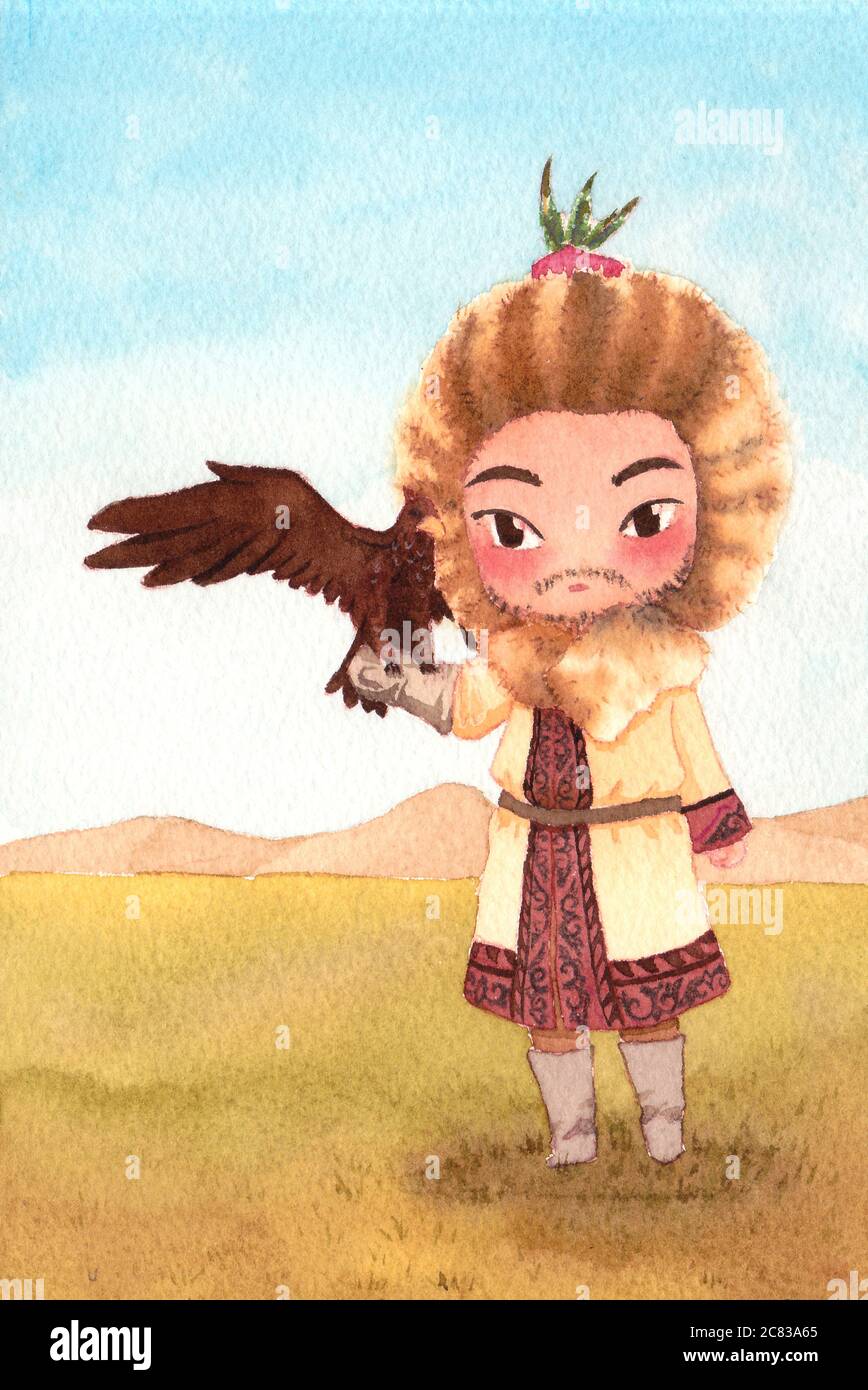 Mongolia cartoon hi-res stock photography and images - Alamy