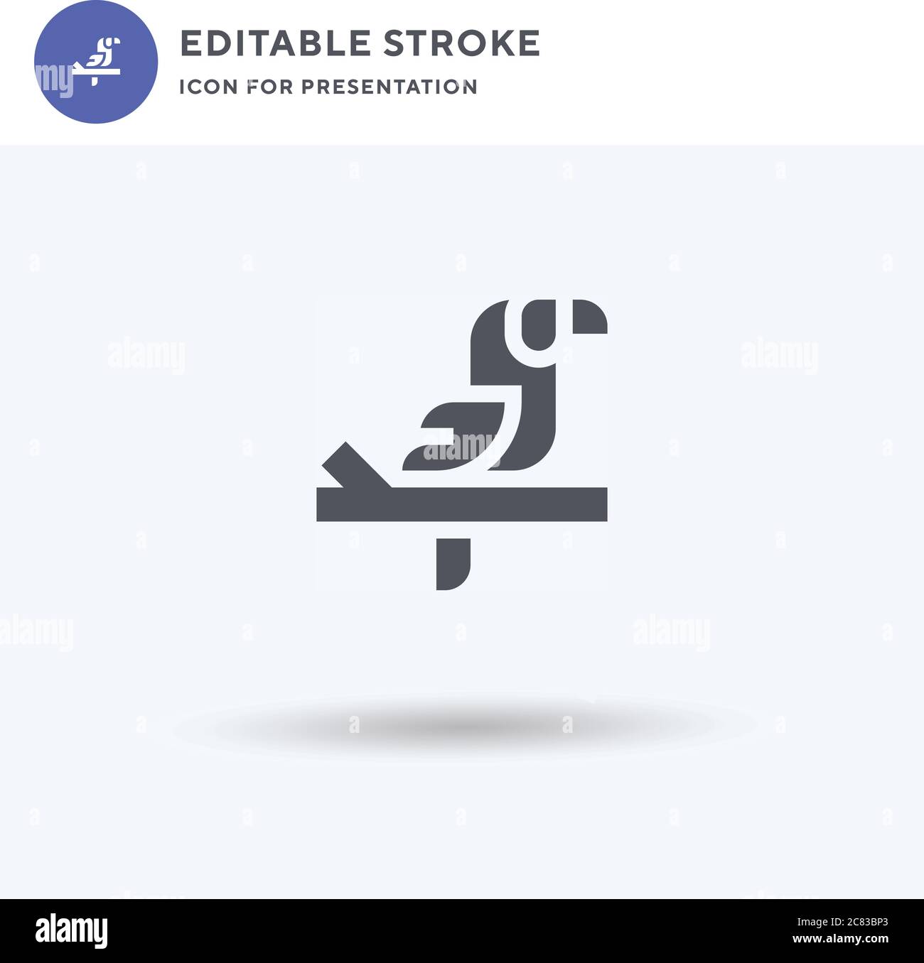 Toucan icon vector, filled flat sign, solid pictogram isolated on white ...