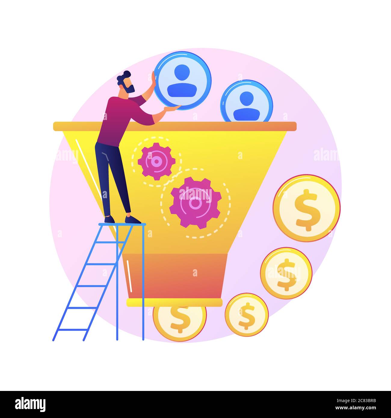 Sales funnel vector concept metaphor Stock Vector Image & Art - Alamy