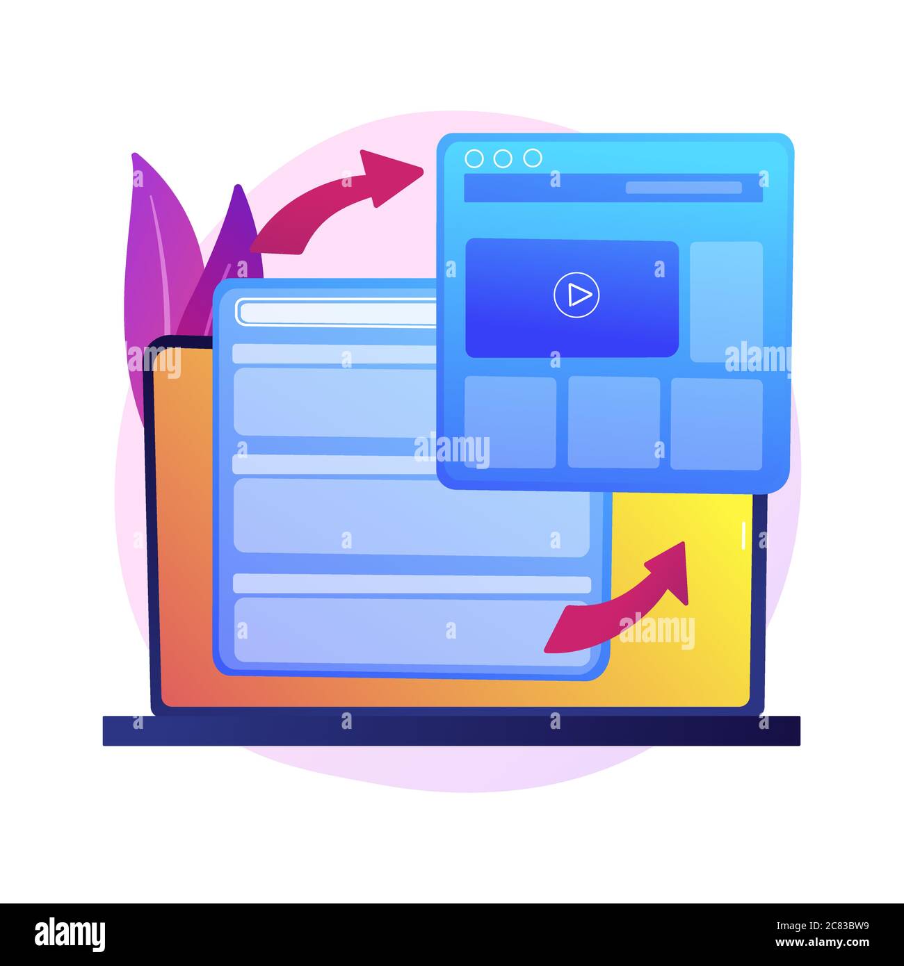 Desktop metaphor background Stock Vector Images - Alamy