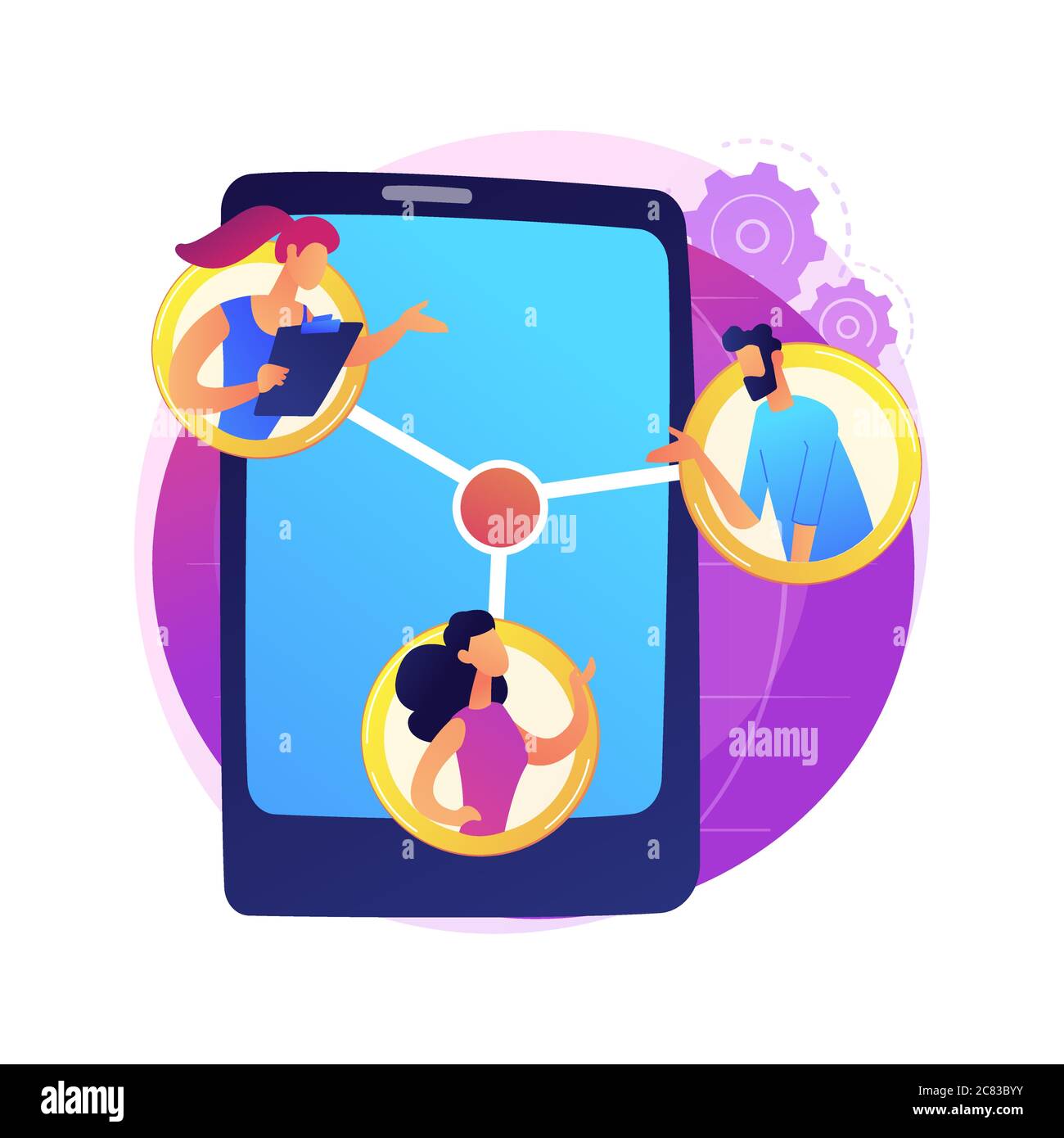 Online collaboration platform Stock Vector Images - Alamy