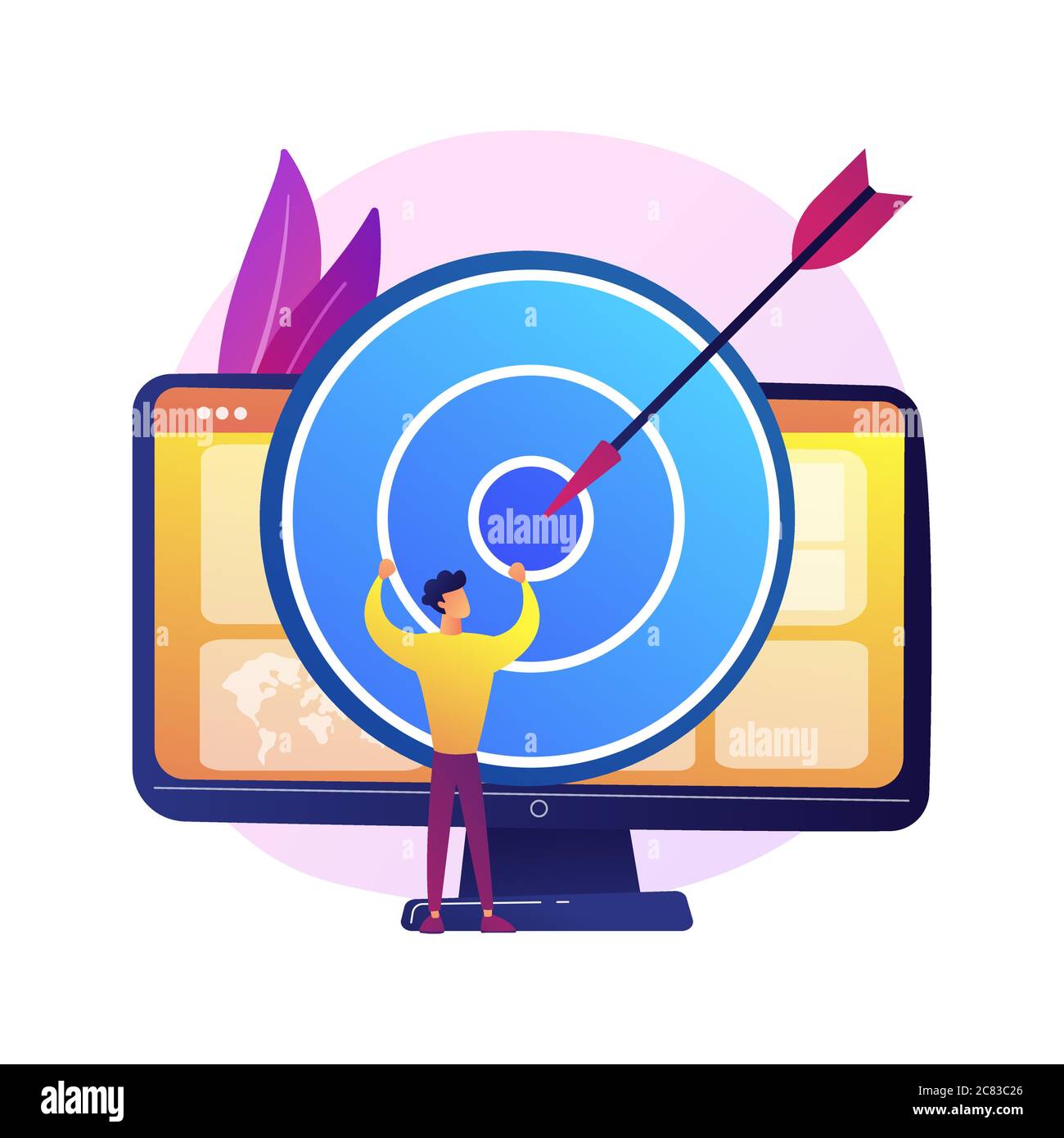 Business cartoon hitting target hi-res stock photography and images - Alamy