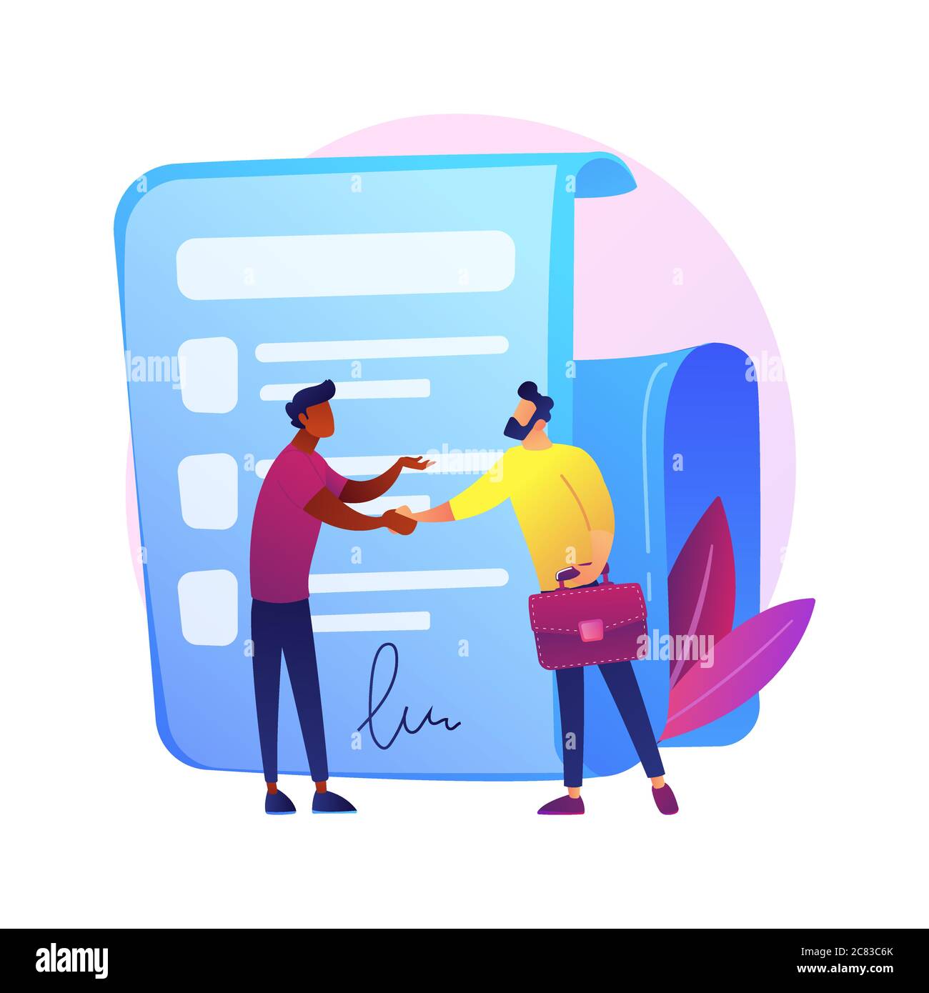 Contract form signature approval Cut Out Stock Images & Pictures - Alamy