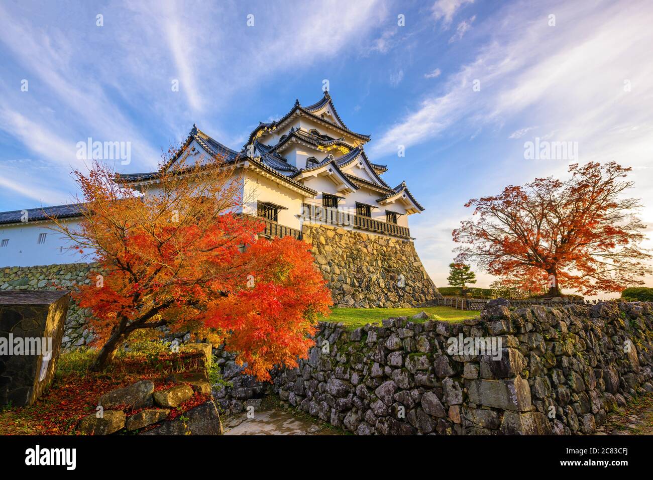 Hikone Castle, Shiga Prefecture Japan in the Autumn Beautiful sky in ...