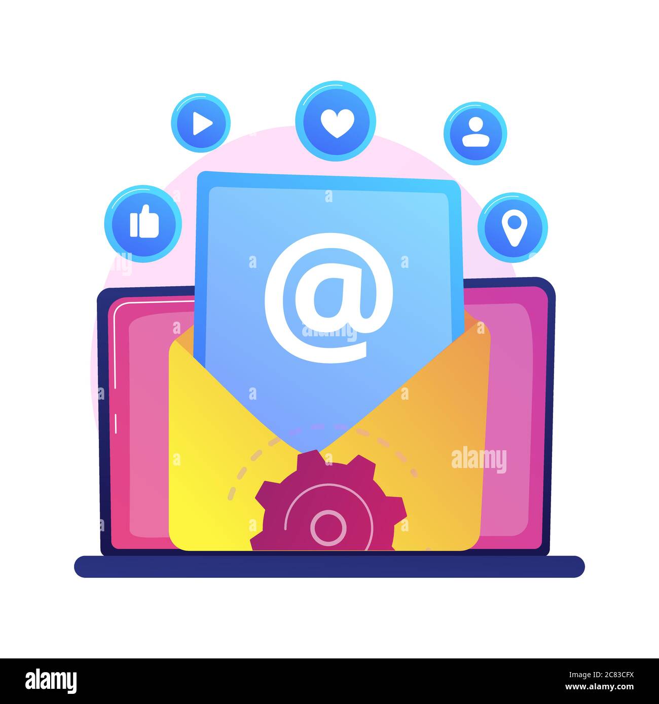 Electronic mail vector concept metaphor Stock Vector Image & Art - Alamy