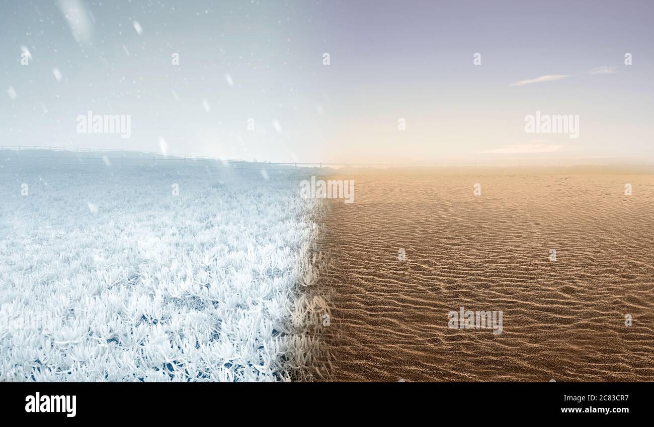 World weather concept hot cold hi-res stock photography and images - Alamy