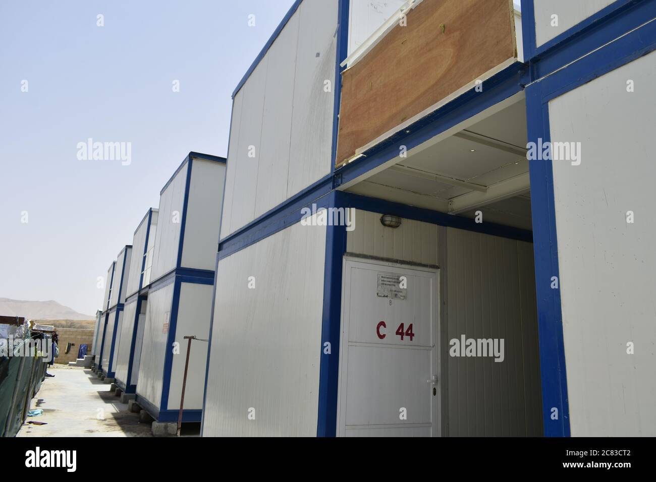 Labour camps : Muscat, Oman - 17-07-2020. cabin houses for labours ...