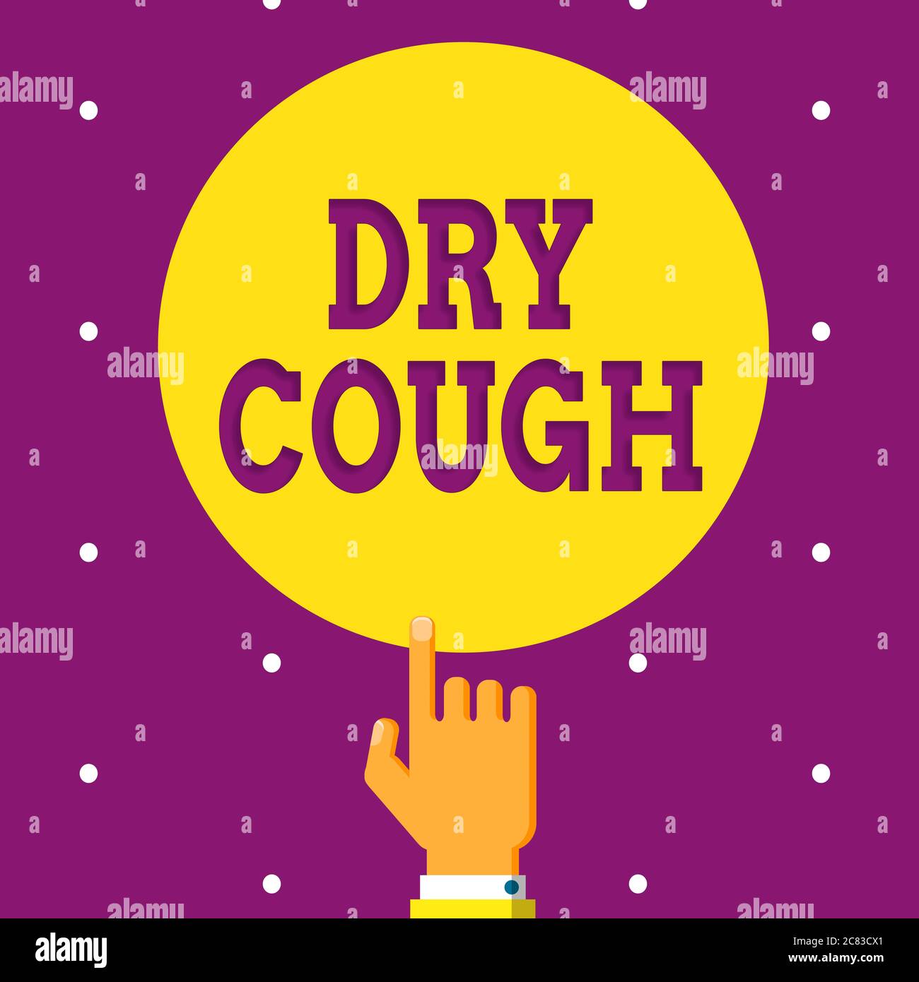 Conceptual hand writing showing Dry Cough. Concept meaning cough that ...