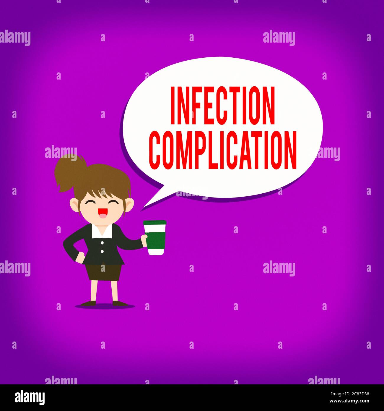 Text sign showing Infection Complication. Business photo text unwanted ...