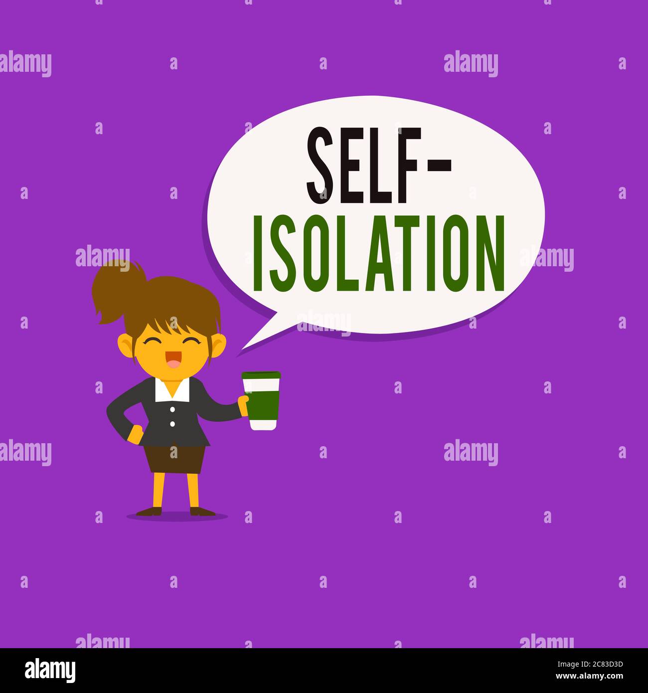 Conceptual hand writing showing Self Isolation. Concept meaning ...