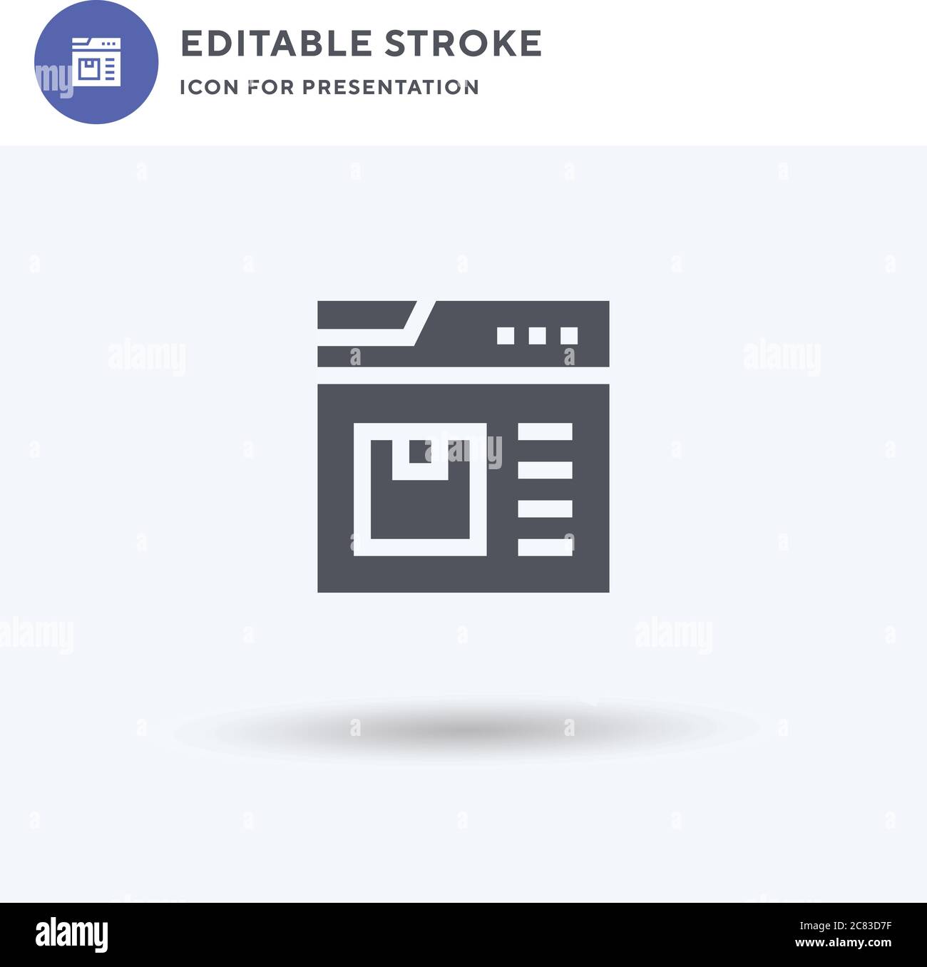 Website icon vector, filled flat sign, solid pictogram isolated on ...