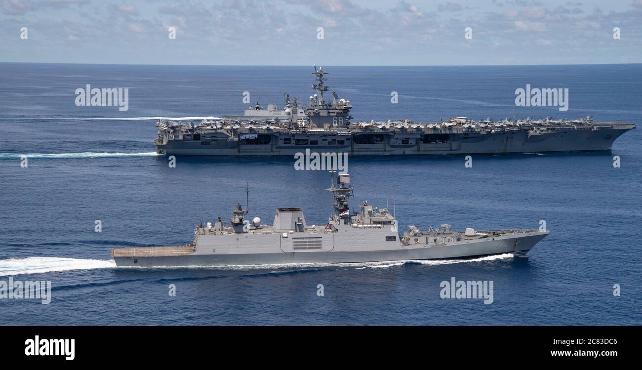 200720-N-MY642-0150 INDIAN OCEAN (July 20, 2020) The Nimitz Carrier ...