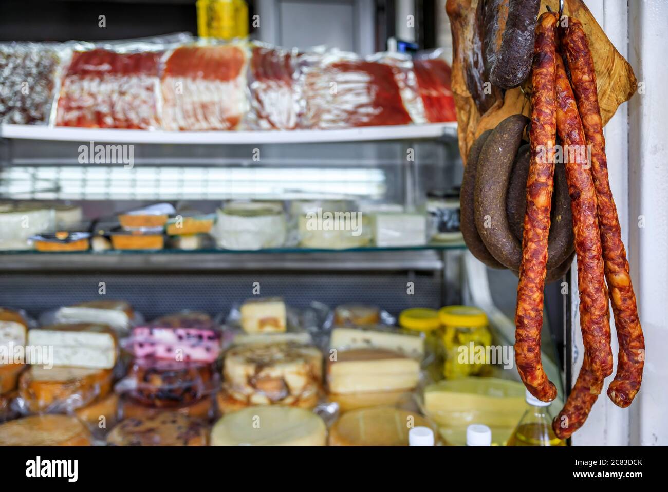 Hanging cheeses hi-res stock photography and images - Alamy