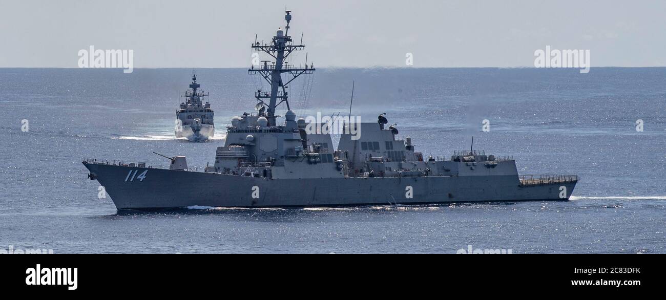 200720-N-OT328-0027 INDIAN OCEAN (July 20, 2020) The Nimitz Carrier Strike Group, consisting of ...