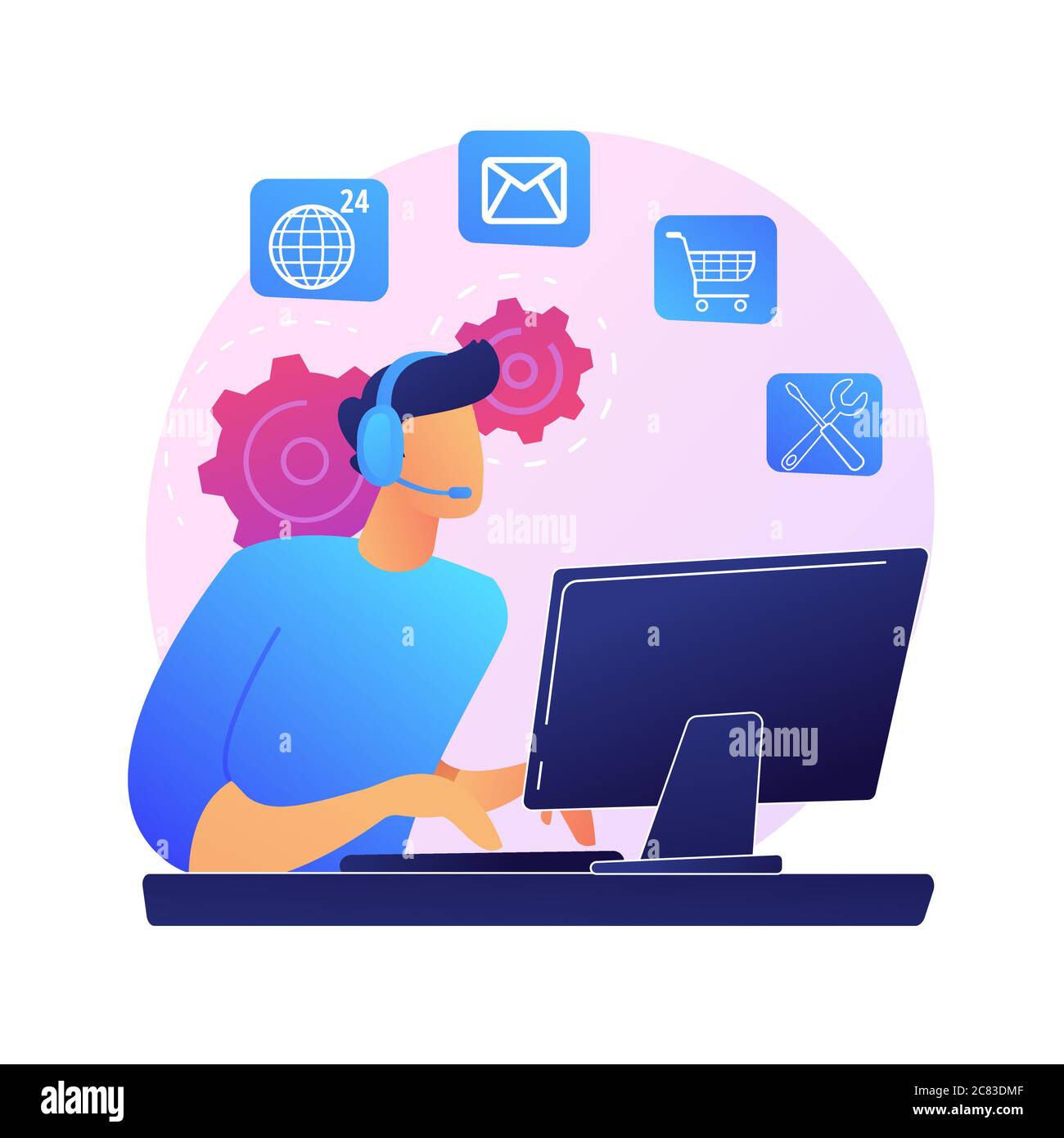 Tech support vector concept metaphor Stock Vector Image & Art - Alamy