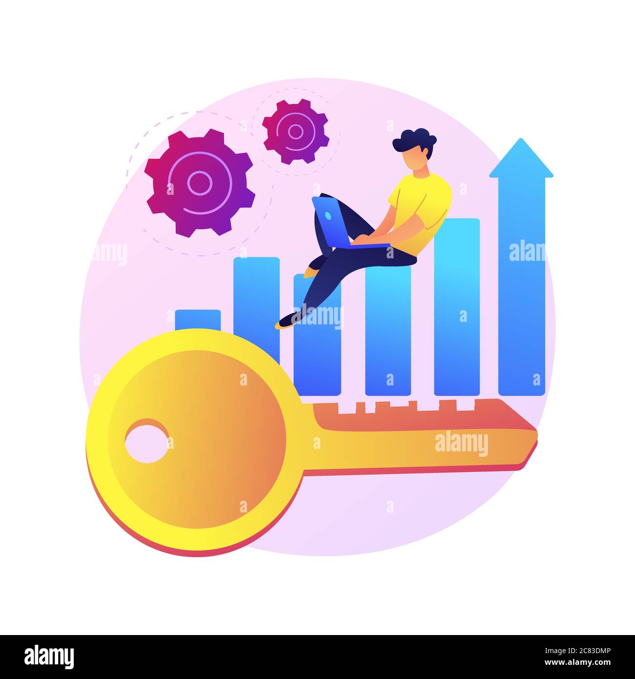 Business strategy, success key vector concept metaphor Stock Vector ...