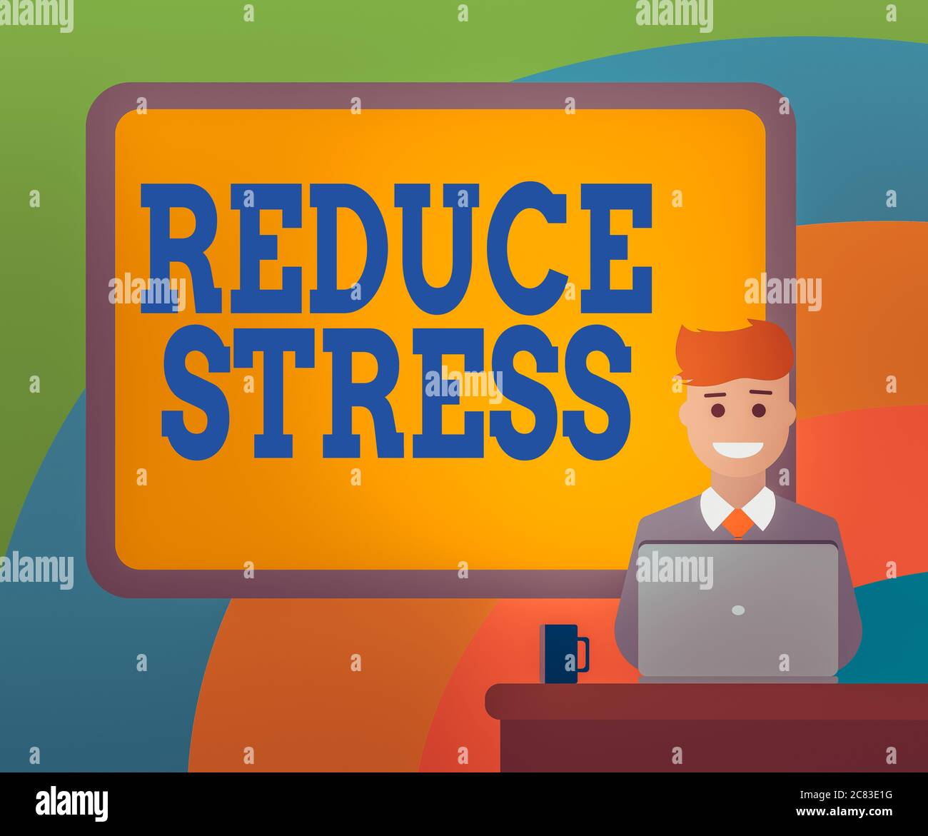 Conceptual hand writing showing Reduce Stress. Concept meaning to ...