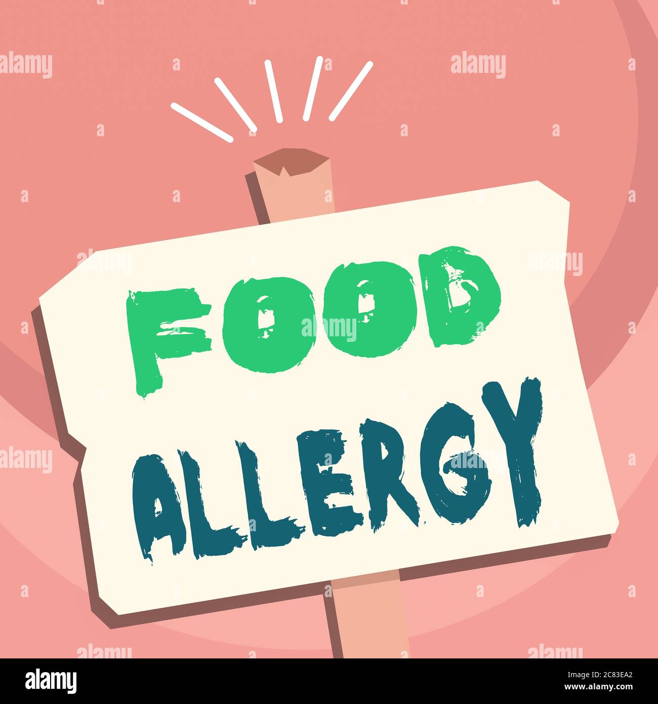 Handwriting text writing Food Allergy. Conceptual photo abnormal immune ...