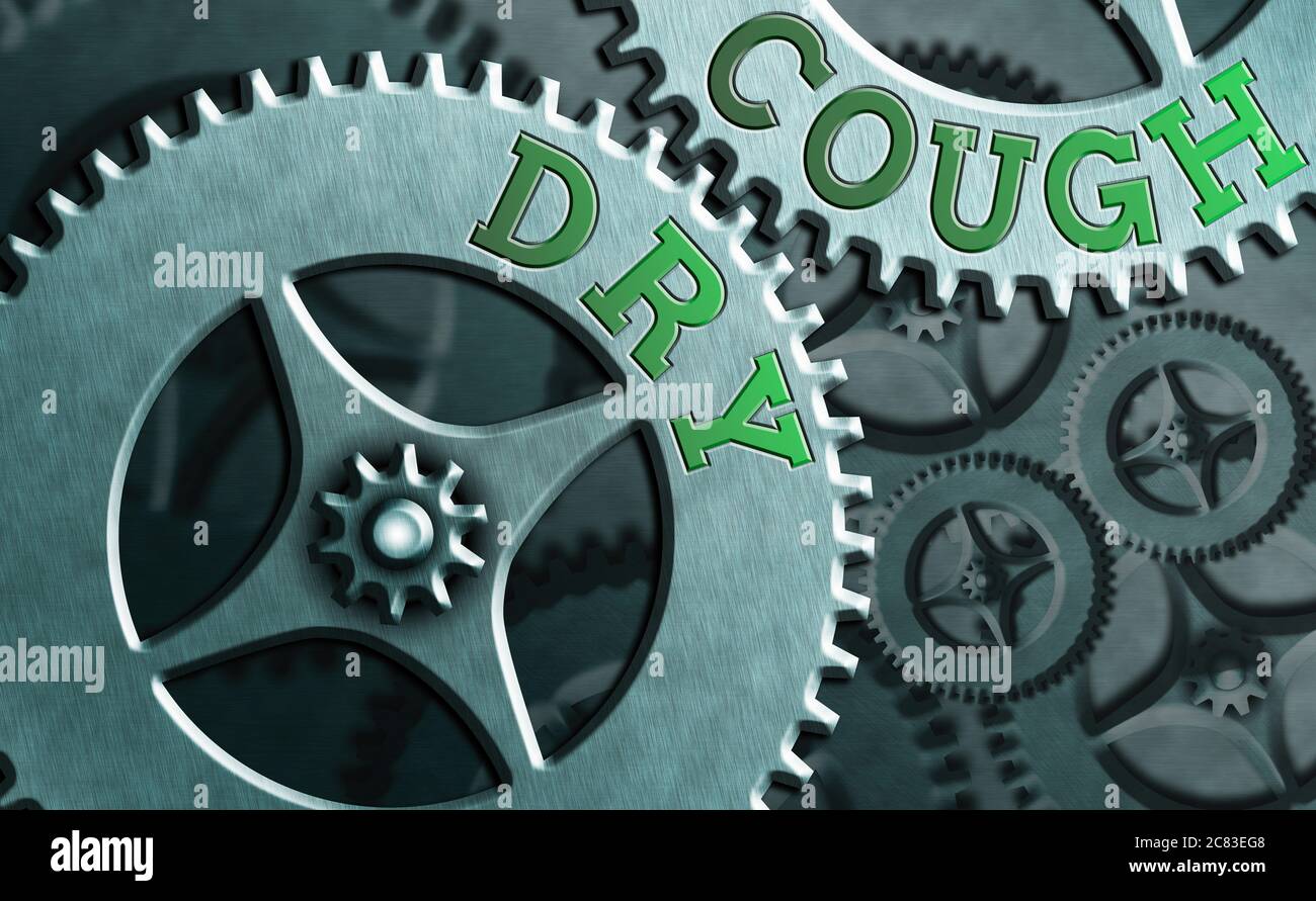 Handwriting text writing Dry Cough. Conceptual photo cough that are not ...