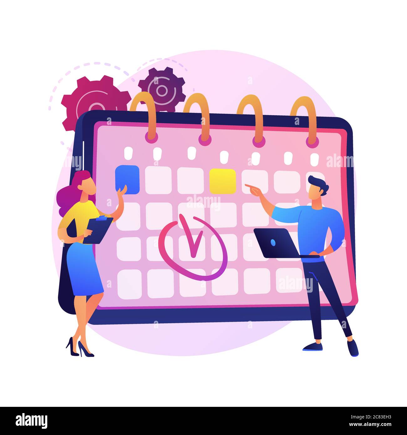 Scheduling vector concept metaphor Stock Vector Image & Art - Alamy