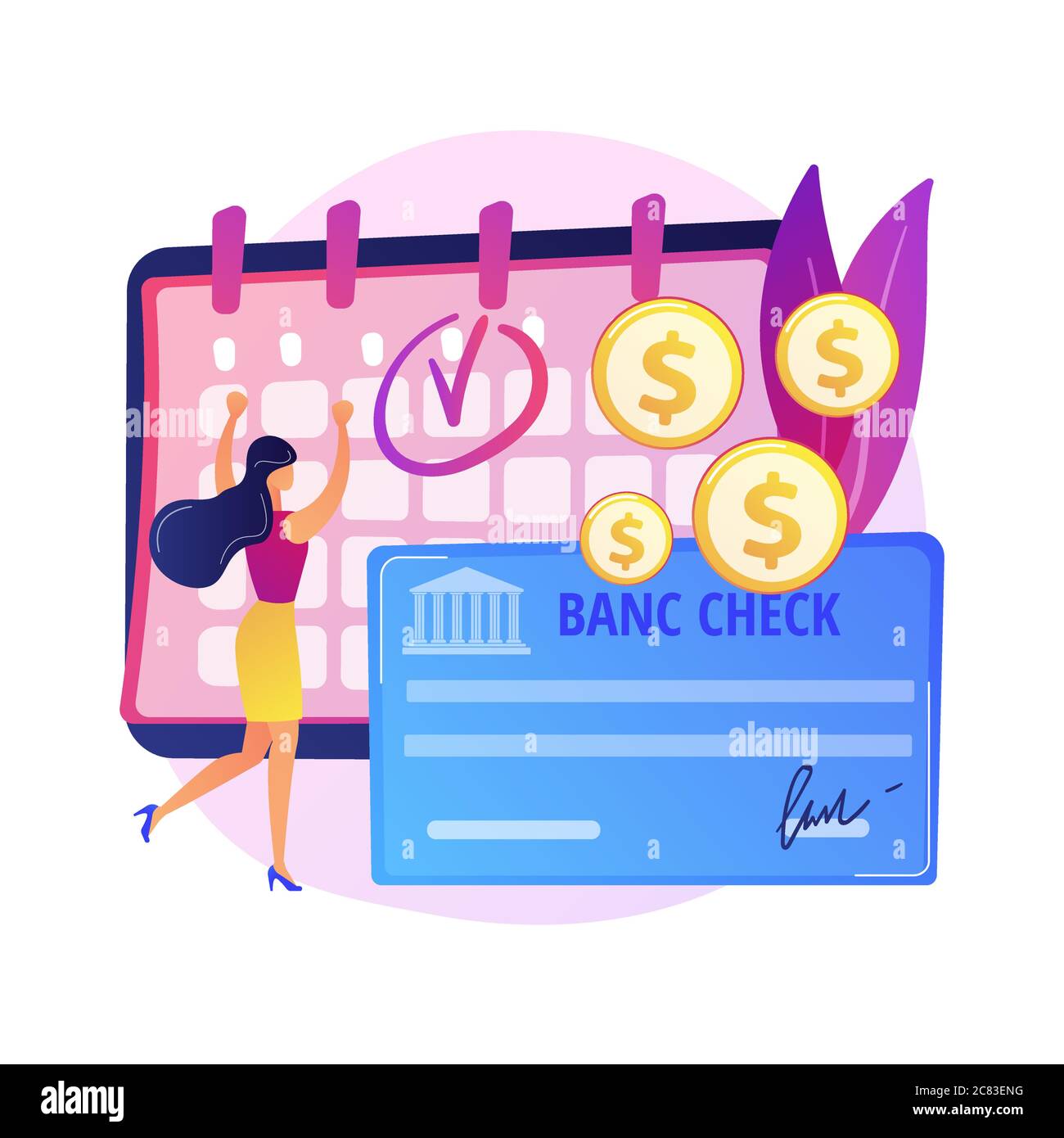 Bank check employee Stock Vector Images - Alamy