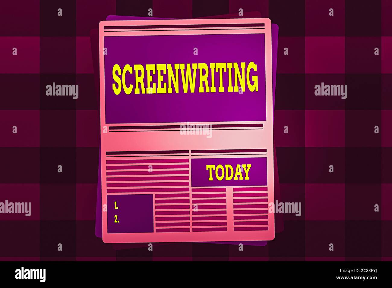 Writing Note Showing Screenwriting Business Concept For The Art And Craft Of Writing Scripts