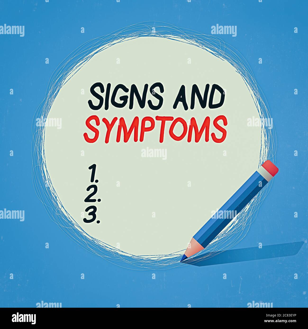 Text sign showing Signs And Symptoms. Business photo showcasing ...