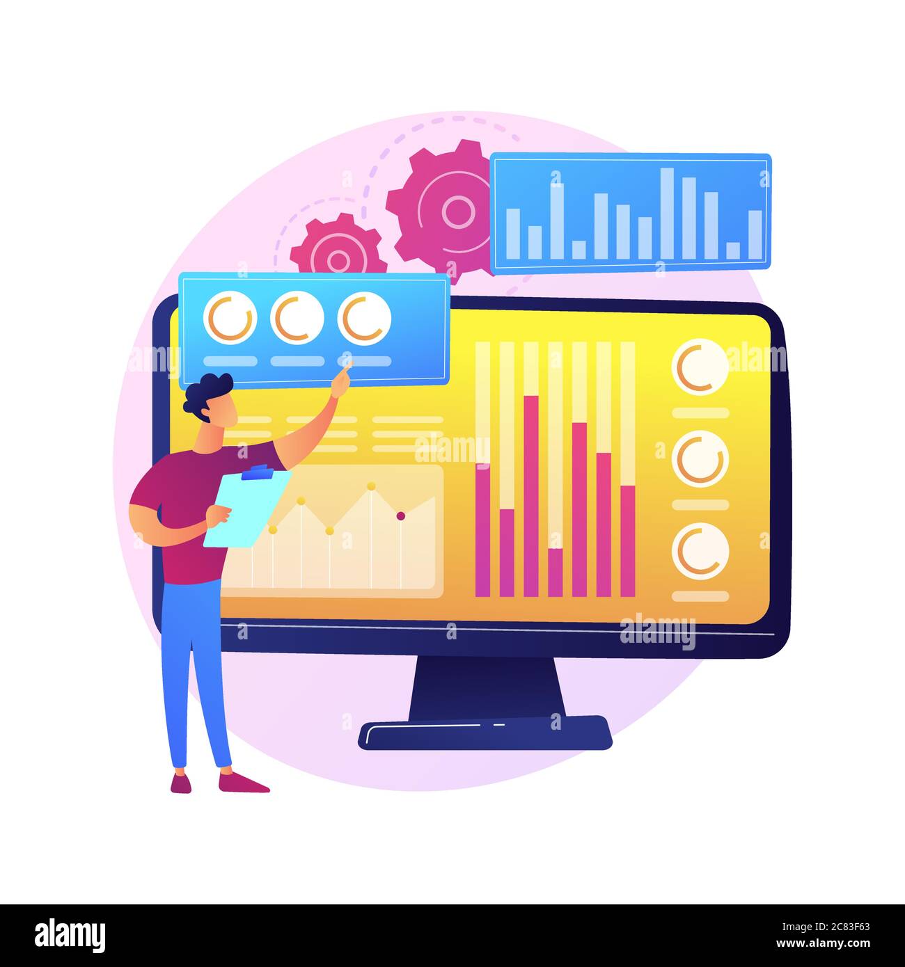 Statistical data vector concept metaphor Stock Vector Image & Art - Alamy