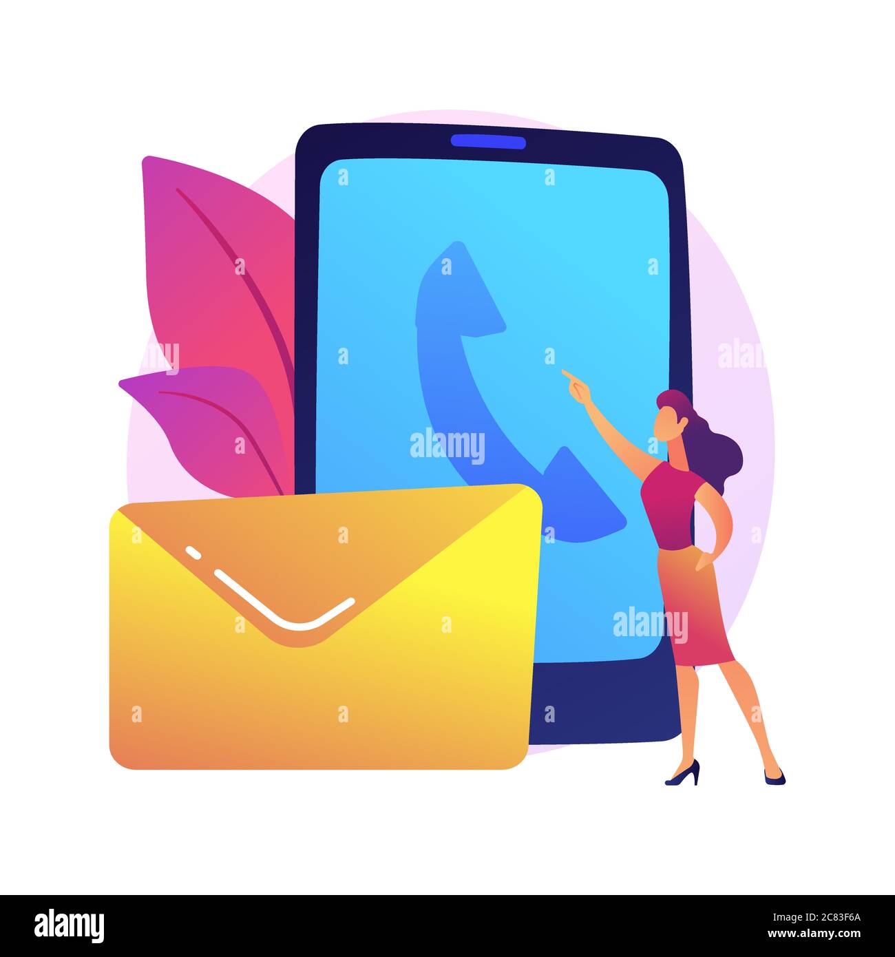 Getting in touch vector concept metaphor Stock Vector Image & Art - Alamy