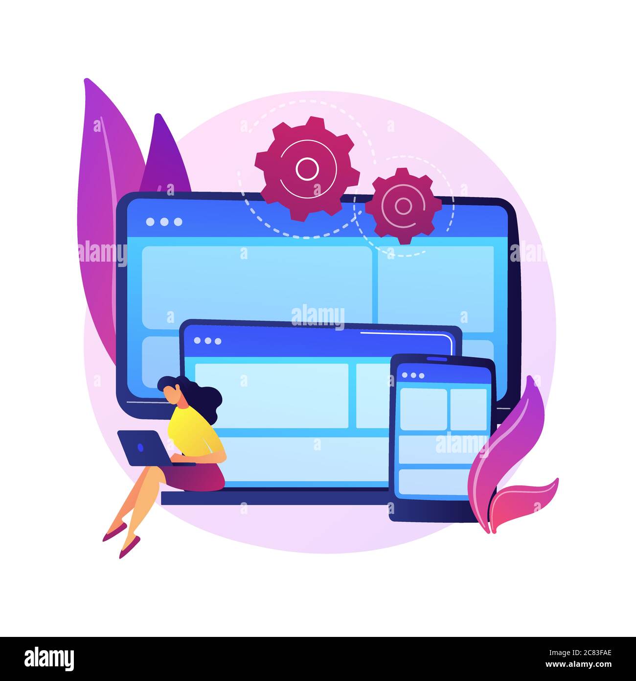 Website building vector concept metaphor Stock Vector Image & Art - Alamy